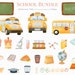 School Clipart Bundle | Back to School Clipart Png | School Bus ...