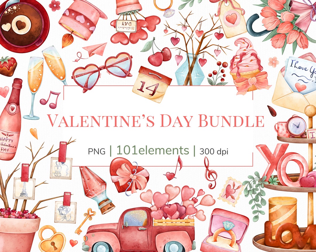 Valentines Day Clipart Bundle | Valentine Clip Art | Love Clipart ...