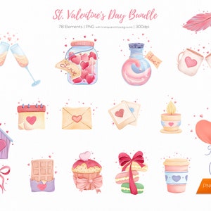 Valentines Day Clipart Bundle | Valentine Clipart | Cute Love Clipart ...