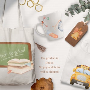 School Clipart Bundle | Back to School Clipart Png | School Supplies ...