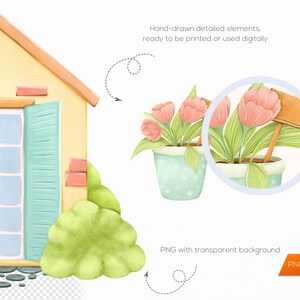 Garden Clipart Bundle | Gardening Clip Art | Spring Clipart | Potted ...