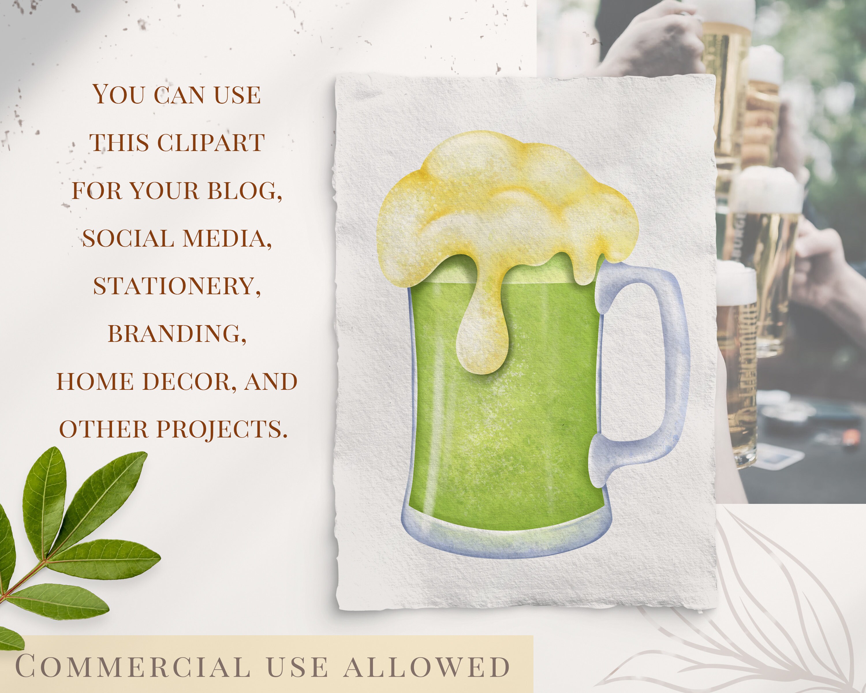 St Patricks Day Clipart Watercolor St Patricks Day Png Files | Etsy