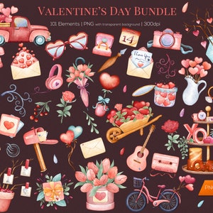 Valentines Day Clipart Bundle | Valentine Clip Art | Love Clipart ...