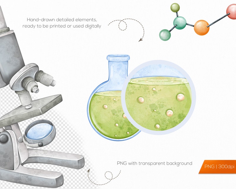 Science Clipart Watercolor School Clipart Graduation - Etsy