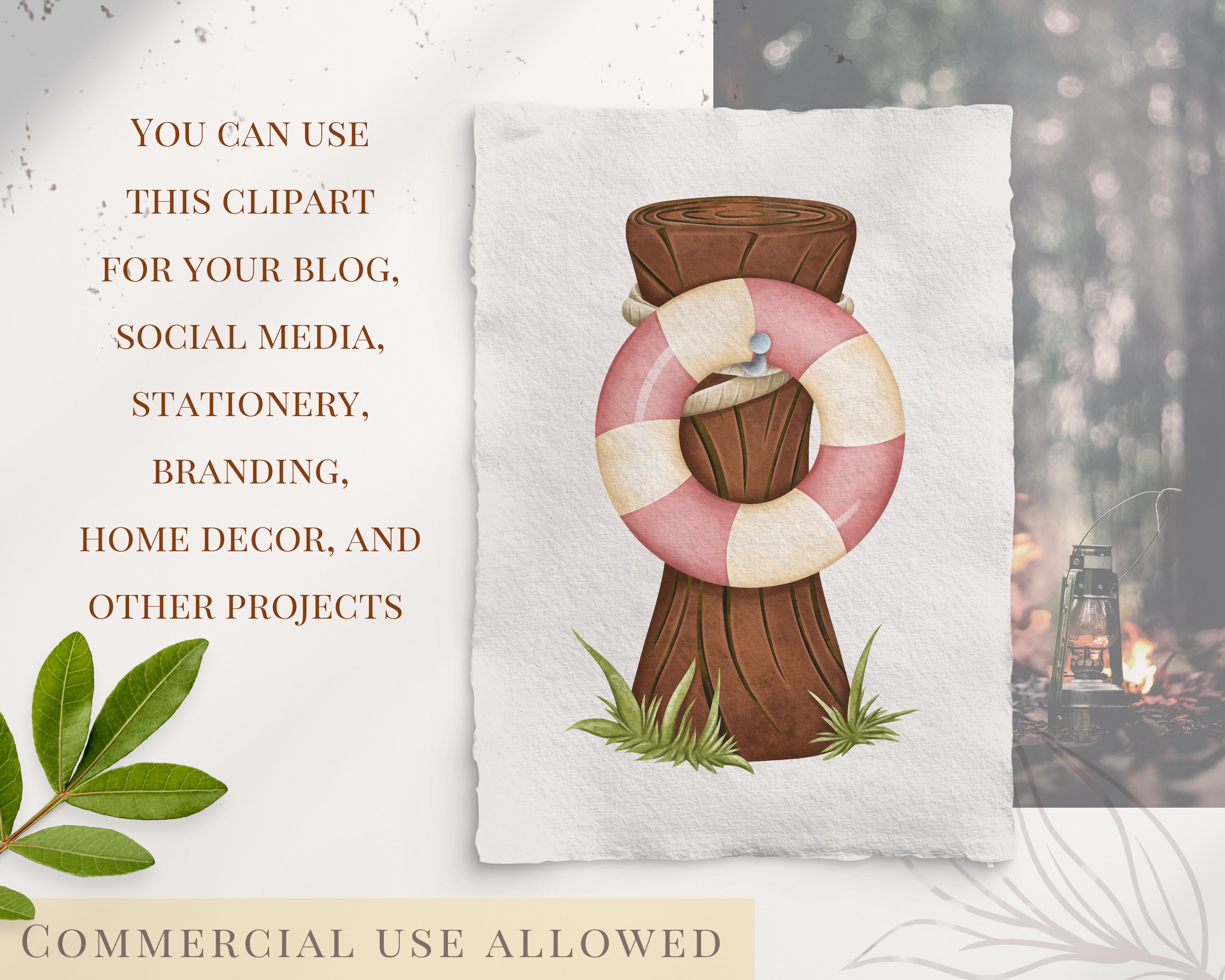 Fishing Clipart Camping Clip Art Watercolor Fishing - Etsy