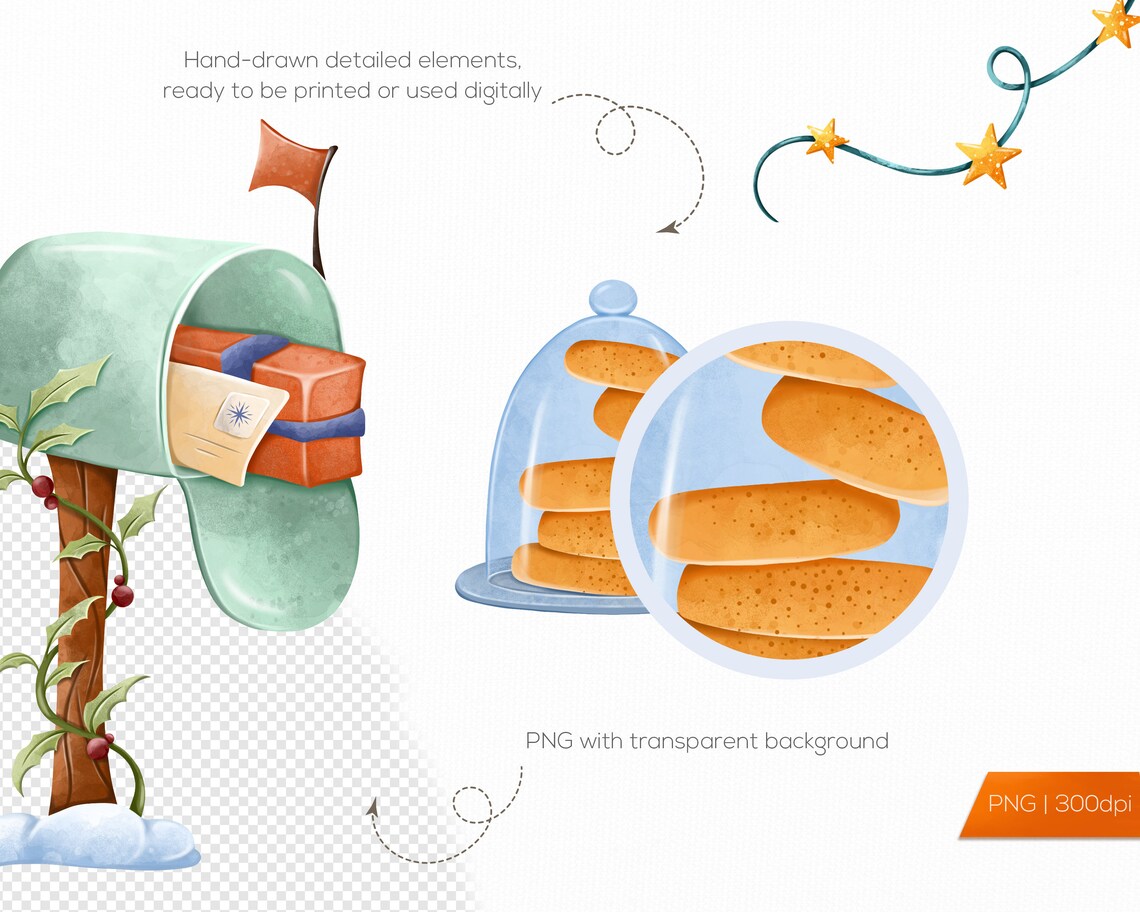 Christmas Clipart Winter Clipart New Year Clipart Cute | Etsy