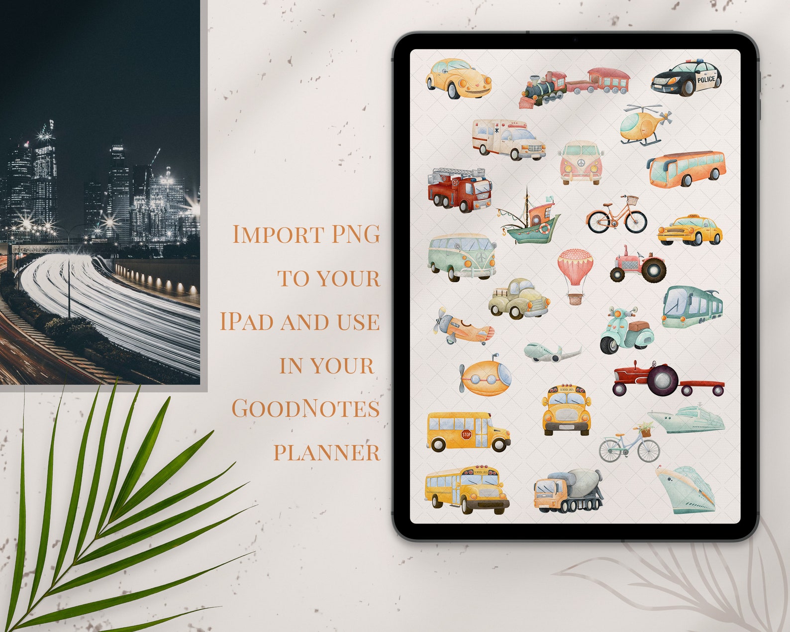 Transport Clipart Watercolor Cars Clipart Transport - Etsy