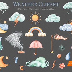 Weather Clipart Png | Rainbow Clipart | Sun Clipart | Cloud Clipart ...