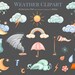 Weather Clipart Png Rainbow Clipart Sun Clipart Cloud - Etsy