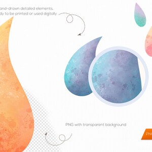 Drops Clipart | Watercolor Water Drops Clip Art | Water Drips Clipart ...