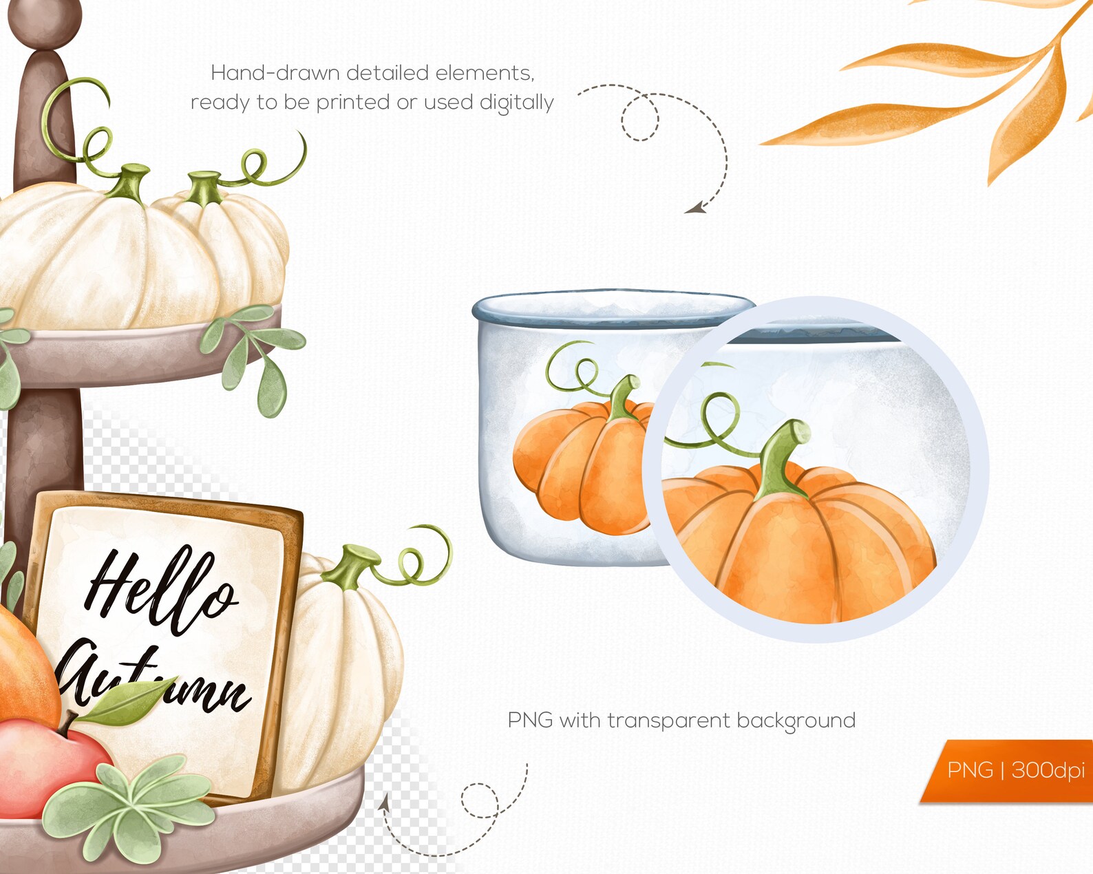 Cozy Autumn Clipart Fall Clipart Bundle Thanksgiving - Etsy