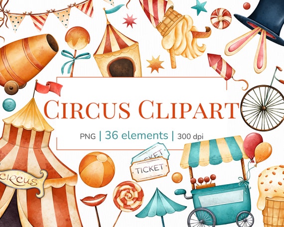 Musica Three Ring Circus Clipart