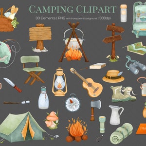 Camping Clipart | Summer Clipart | Travel Clipart | Camper Clipart ...