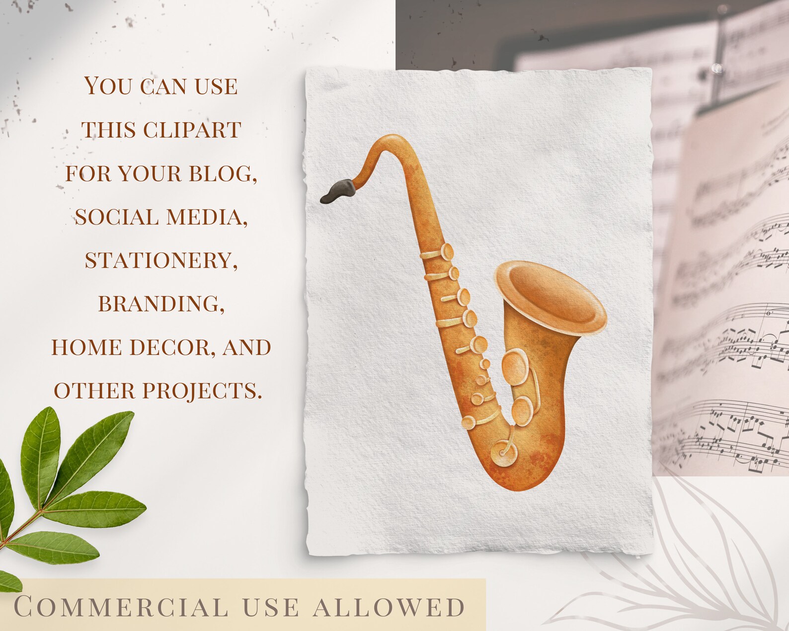 Music Clipart Png Digital Watercolor Musical Instruments - Etsy