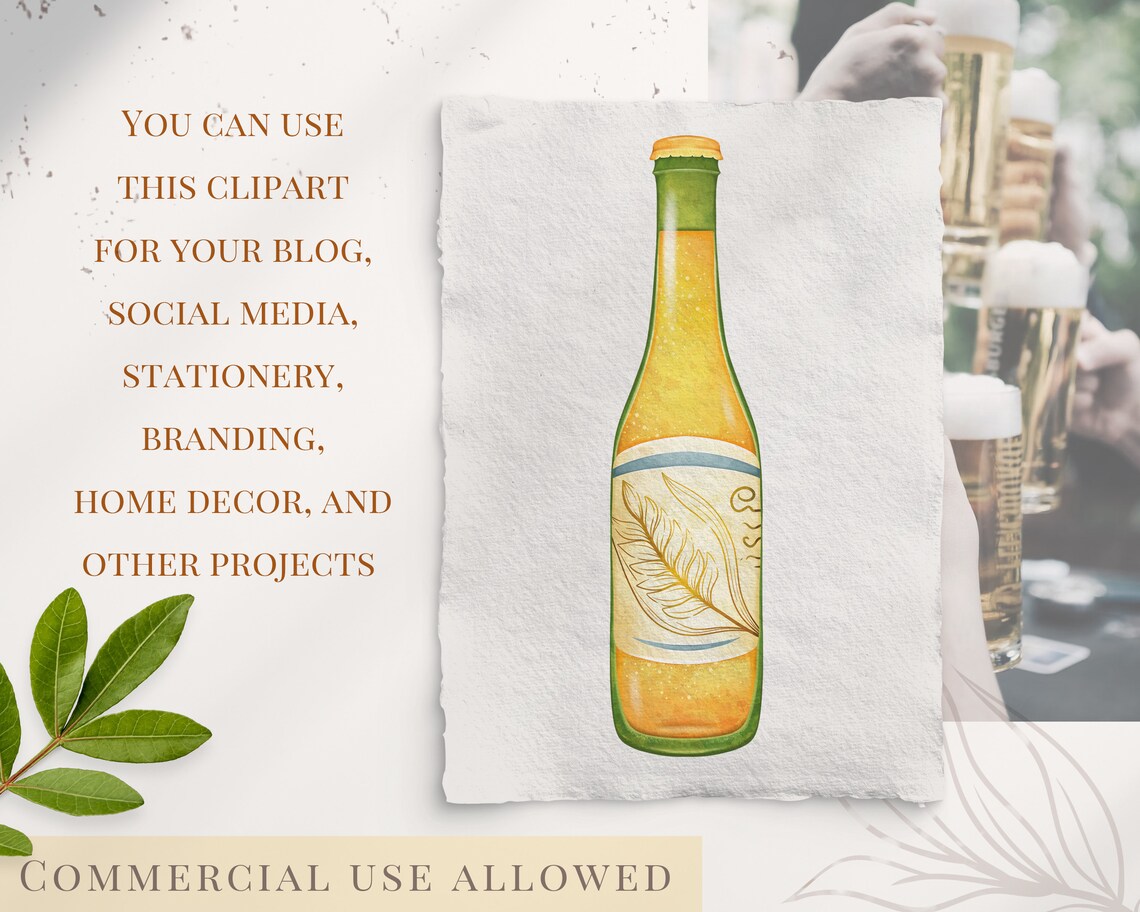 Beer Clipart Cute Drinks Clipart Alcohol Drink Clipart - Etsy