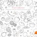 Fruit Clipart Black and White. Fruits Digital Clipart. Fruit Clip Art ...