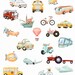 Transport Clipart | Watercolor Cars Clipart | Transport Clipart Set ...