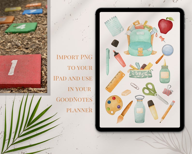 School Clip Art Back to School Png School Supplies - Etsy