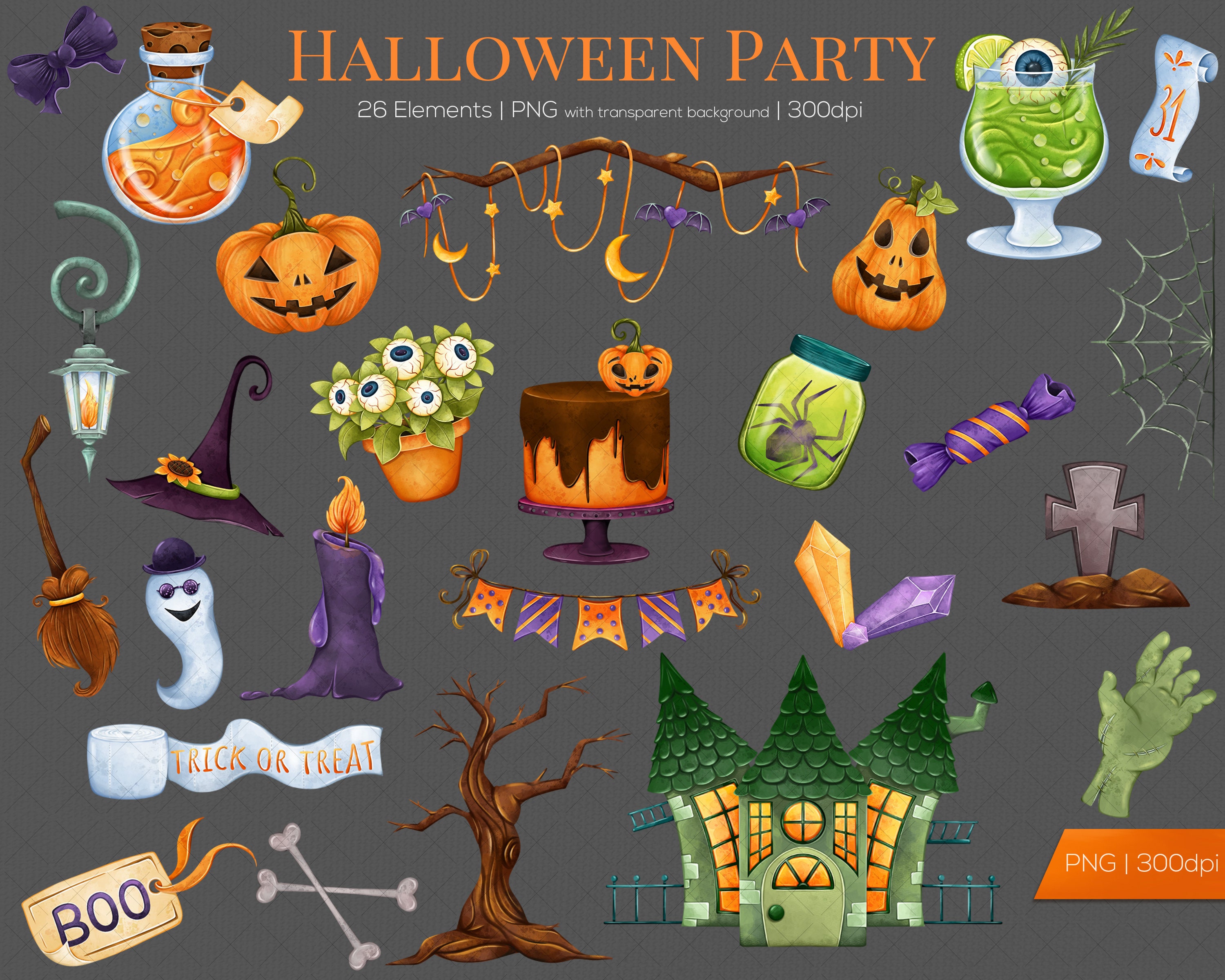Halloween Clipart Cute Halloween Ghost Clipart Mystic - Etsy