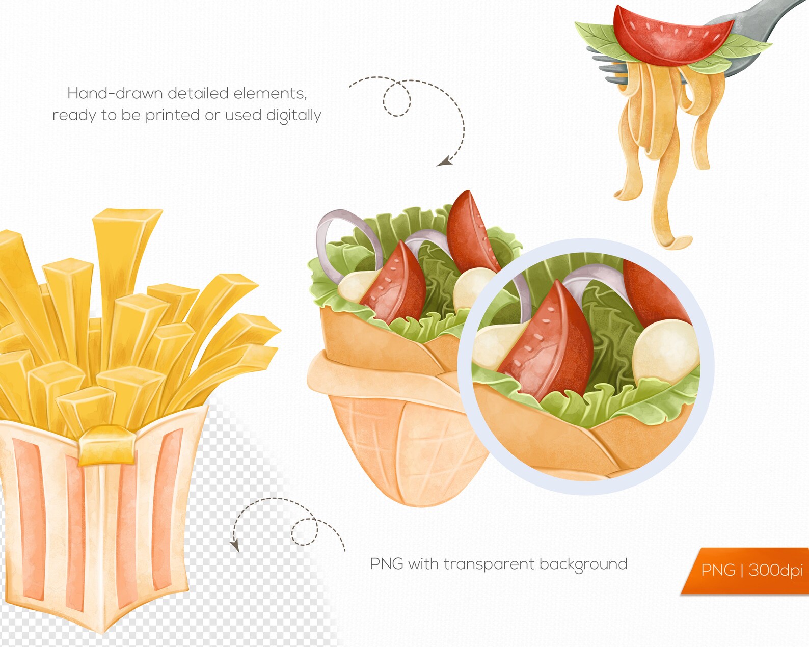 Food Clipart Bundle Junk Food Clipart Fast Food | Etsy Canada