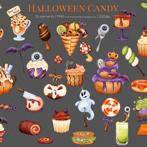 Halloween Clipart Cute Halloween Ghost Clipart Halloween Candy Clipart ...
