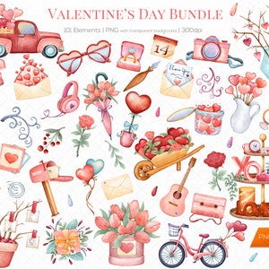 Valentines Day Clipart Bundle | Valentine Clip Art | Love Clipart ...