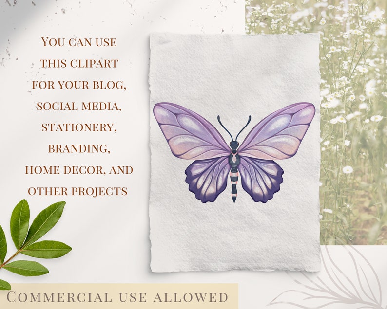 Butterfly Clipart Watercolor Butterfly Clip Art Hand | Etsy
