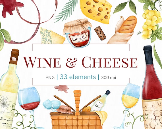 Wine And Cheese Party Clipart