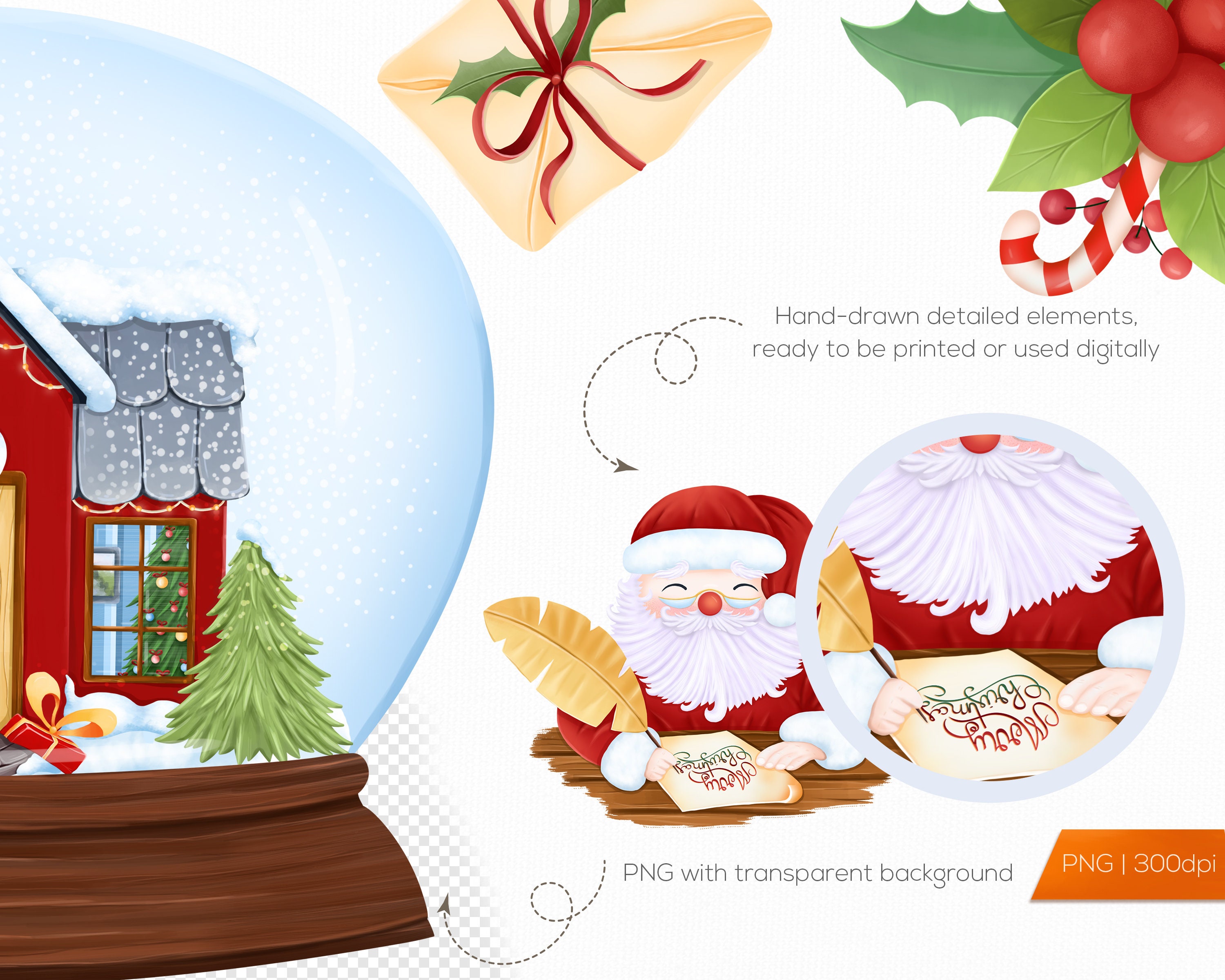 Christmas Clipart Bundle Holiday Clip Art Cute Christmas | Etsy