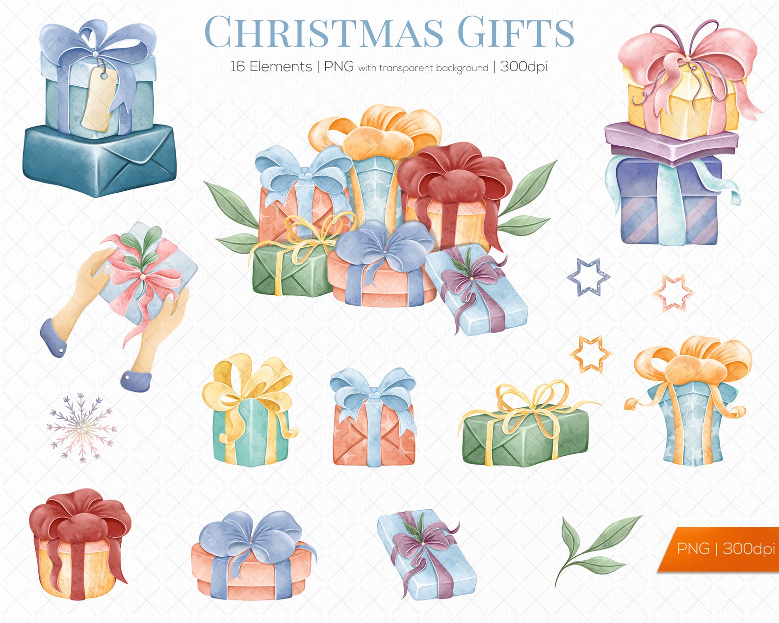 Christmas Clipart Gift Box Clipart Christmas Presents Png - Etsy
