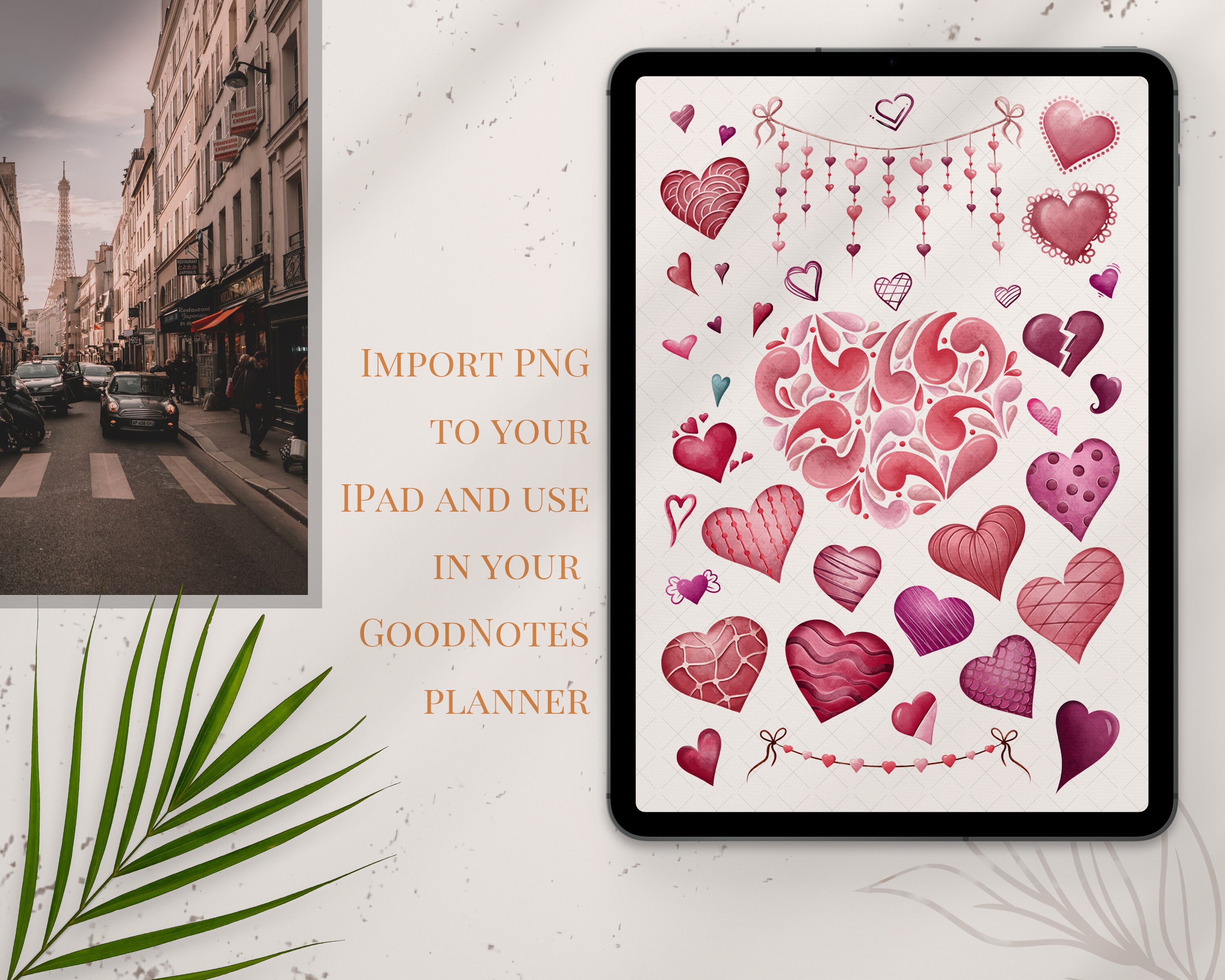 Valentine PNG Pink Heart Clipart Valentines Watercolor - Etsy