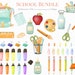 School Clipart Bundle | Back to School Clipart Png | School Bus ...