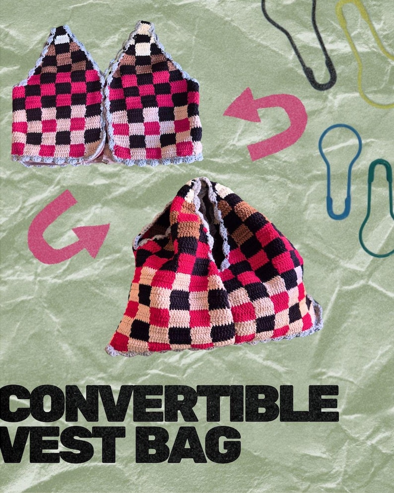 PDF Convertible Vest Bag Crochet Pattern - Etsy
