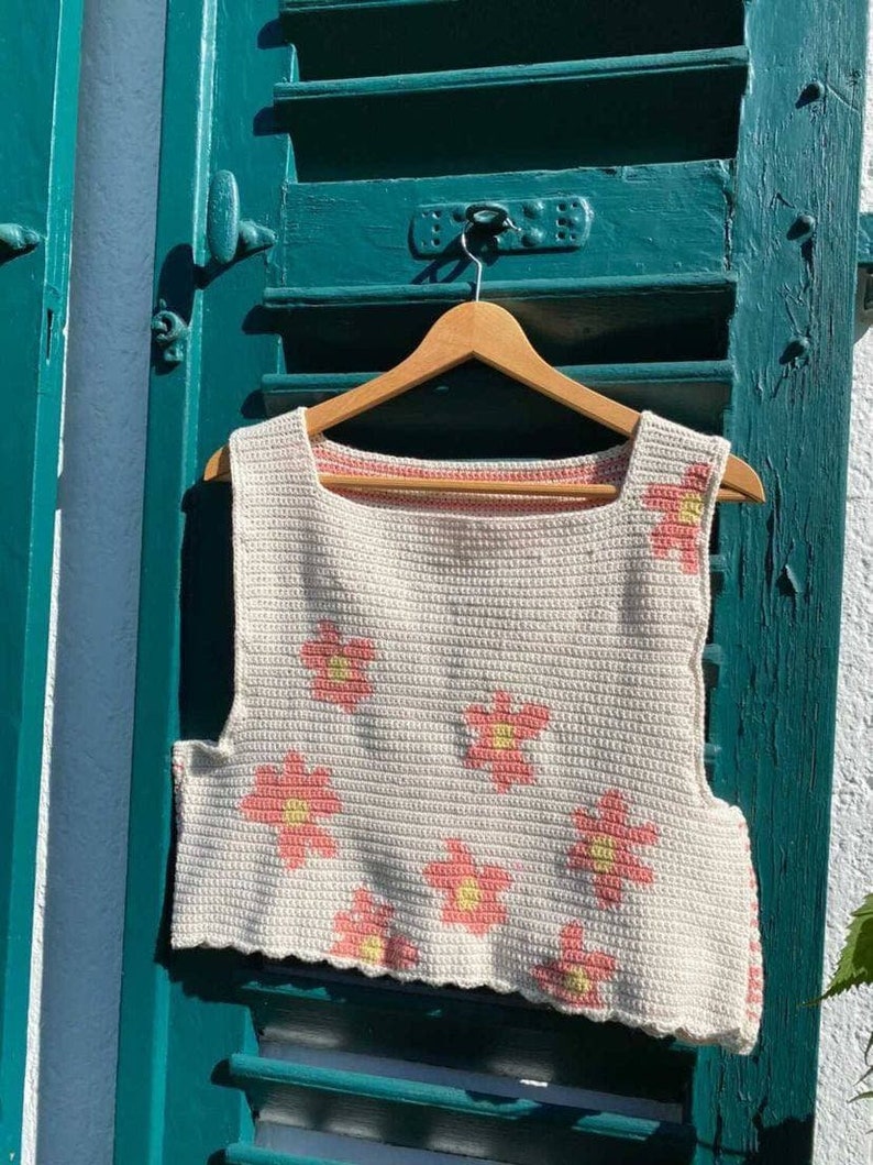 PDF Lazy Daisy Vest Crochet Pattern - Etsy