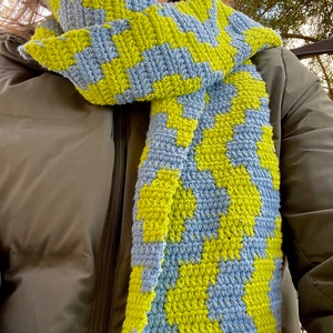 PDF Wavy Scarf Crochet Pattern - Etsy