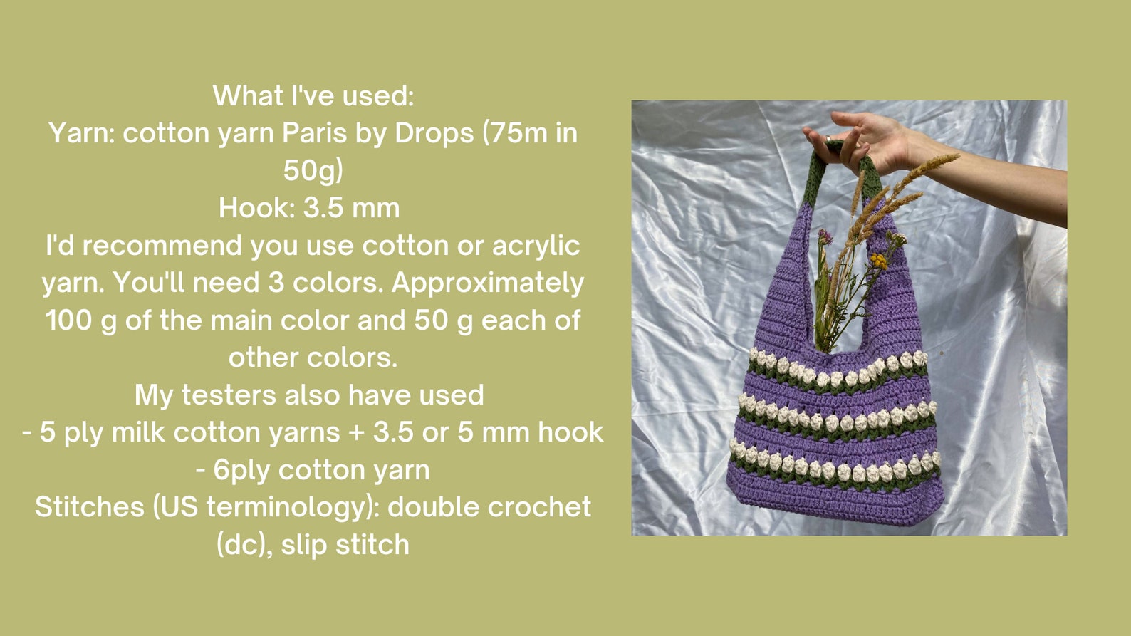 PDF Tulips Bag Pattern - Etsy