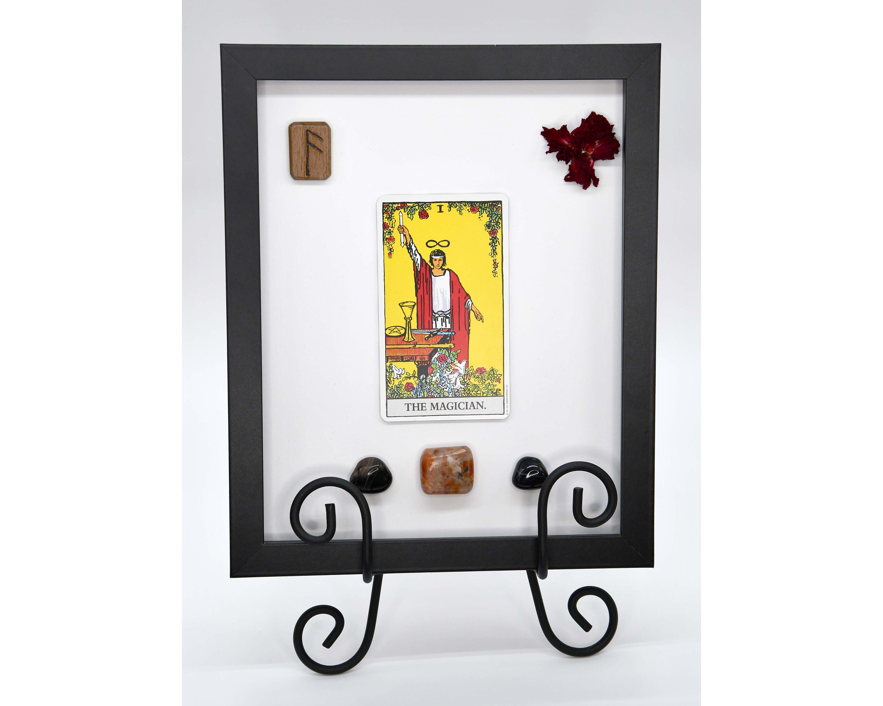 The Magician Tarot 8x10 Shadow Box With Black Agate and - Etsy
