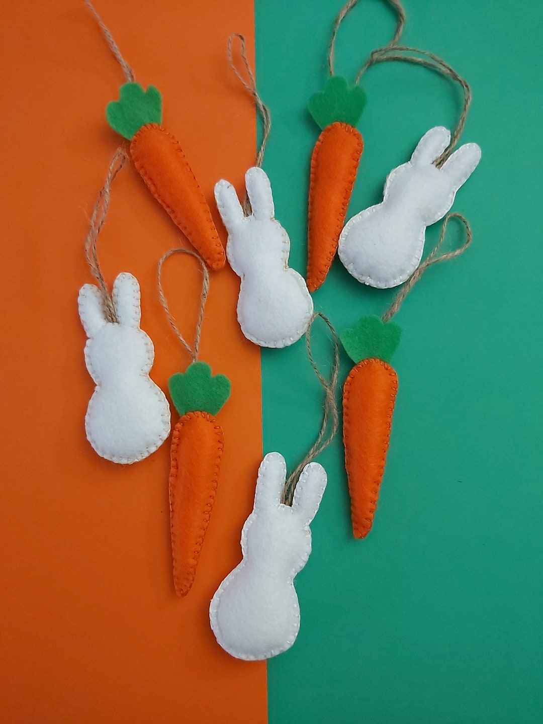 An Easter Bunny and His Carrot Set - Etsy