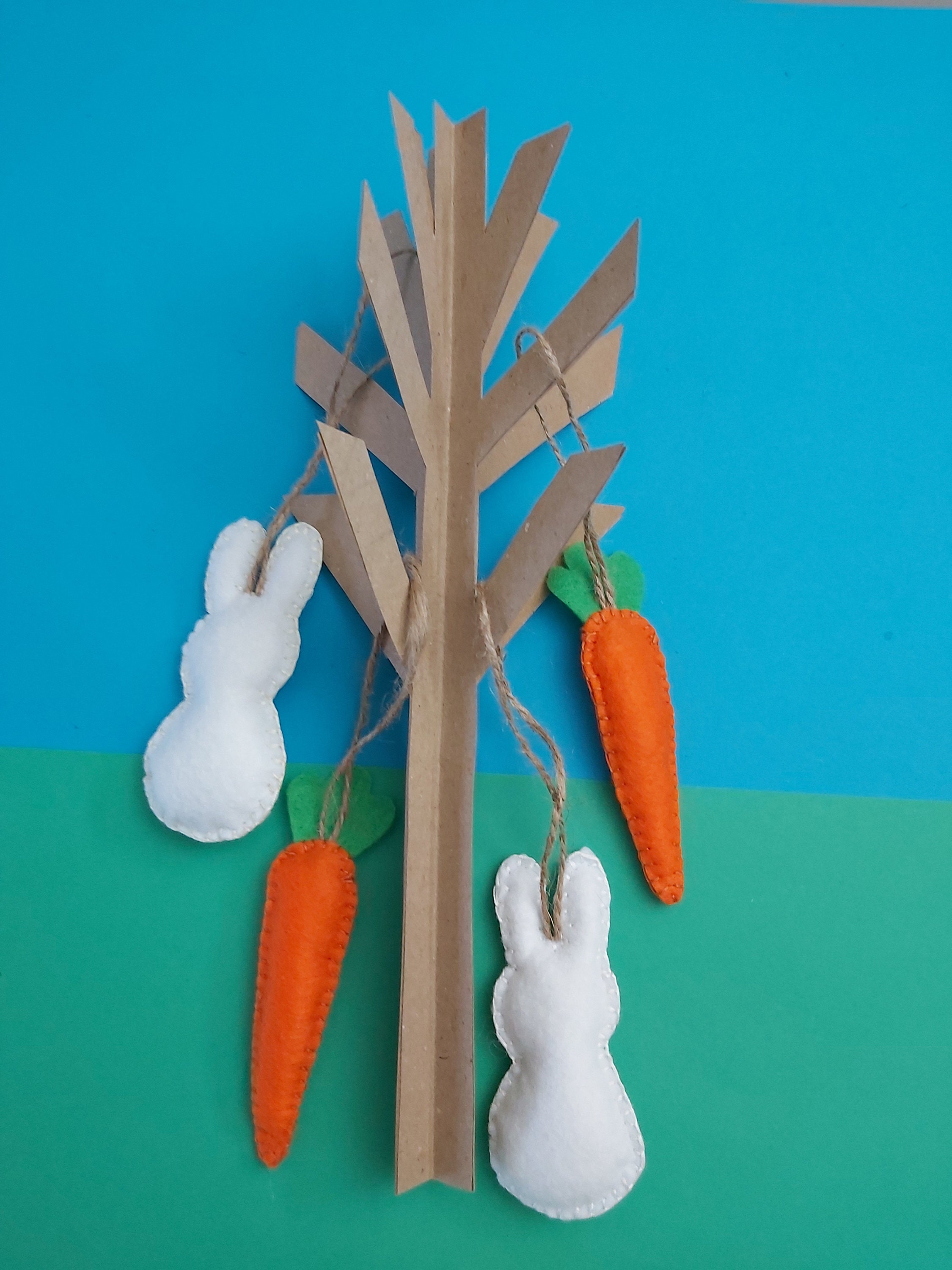 An Easter Bunny and His Carrot Set - Etsy