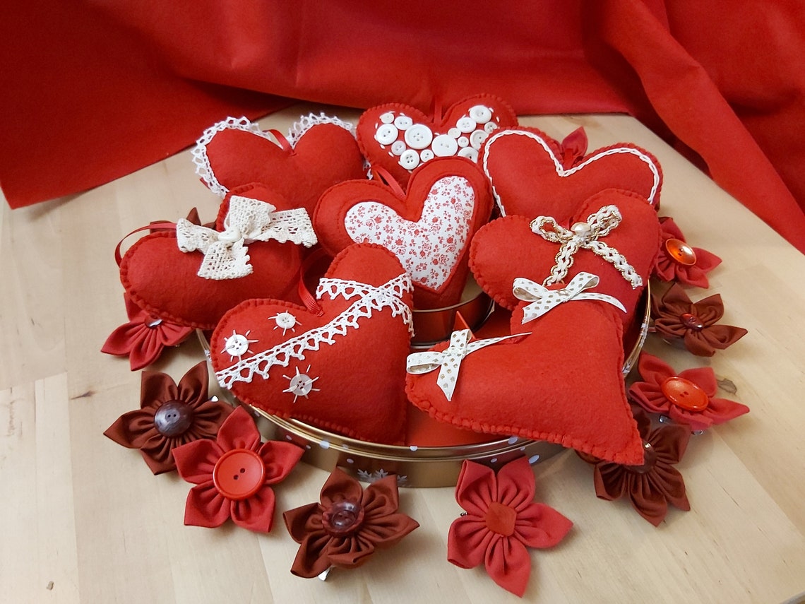 Lace Bow With Heart Button Love Heart - Etsy