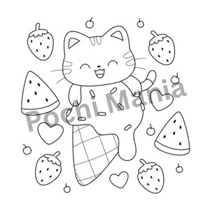 Cute Kawaii Cozy Coloring Book for Kids, Teens and Adults Featuring ...
