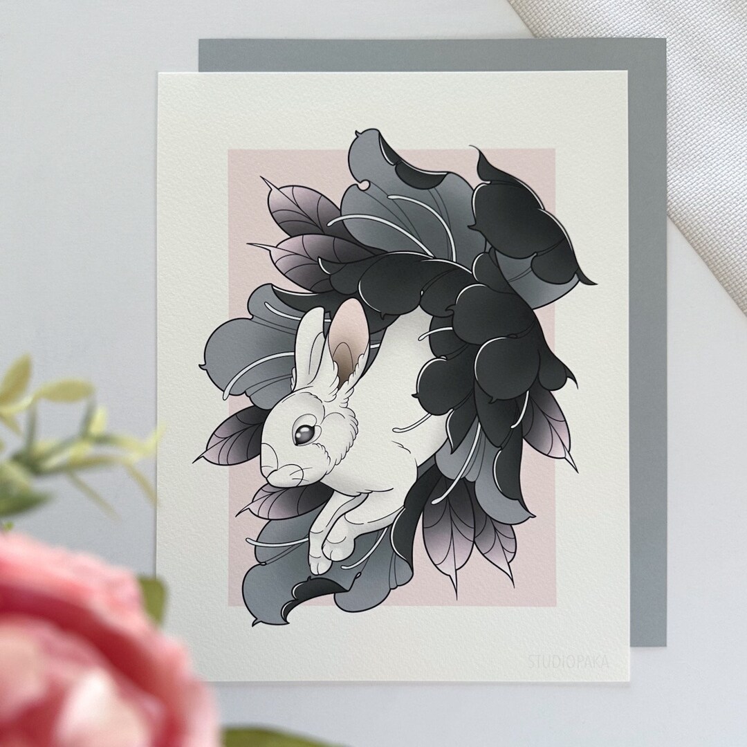 White Rabbit Art Print - Etsy