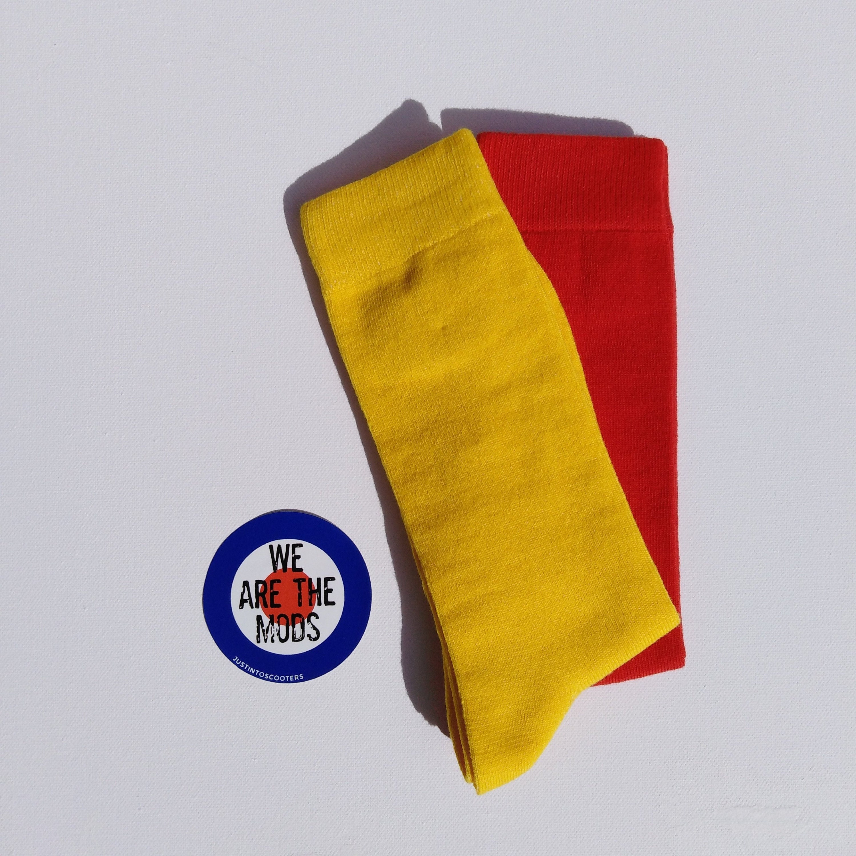 Mod Cotton Socks Skinhead Ska Rock & Roll Red Yellow | Etsy
