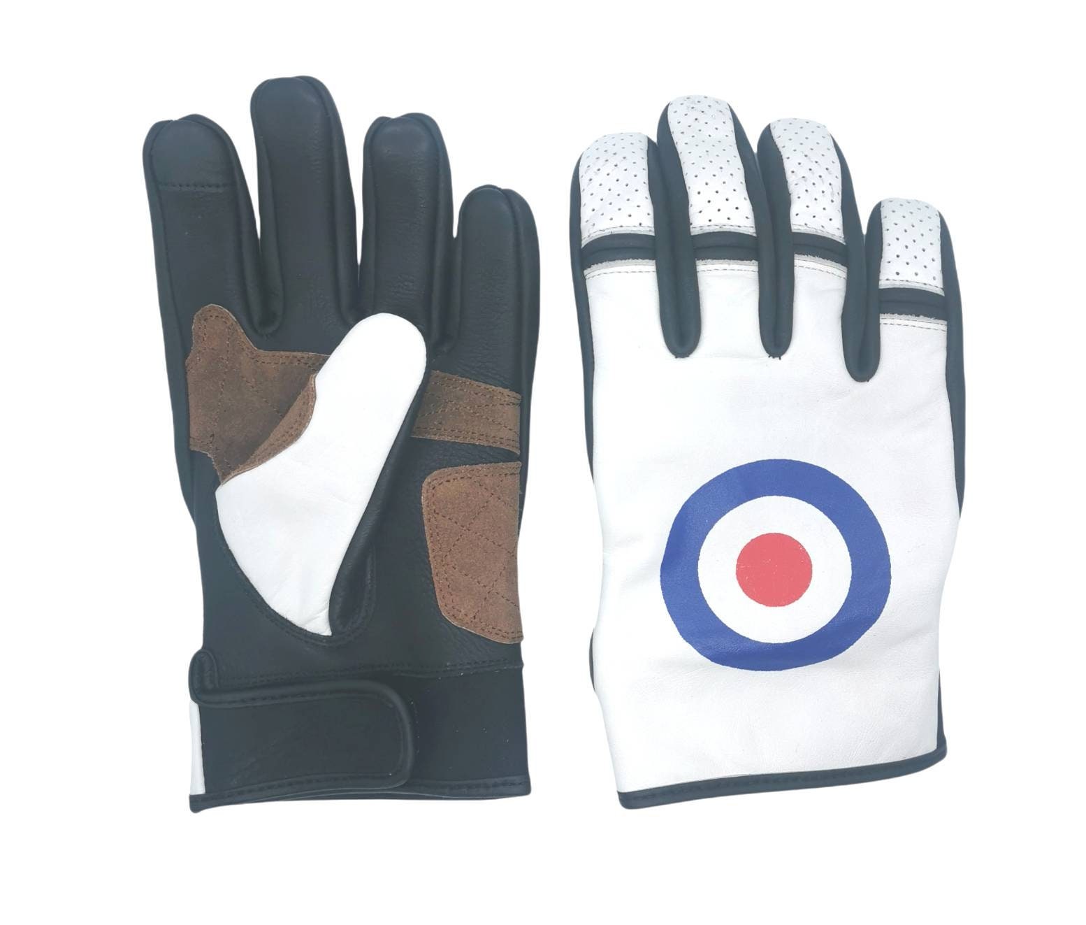 Mod Target Scooter White Gloves Italian Leather Mods | Etsy