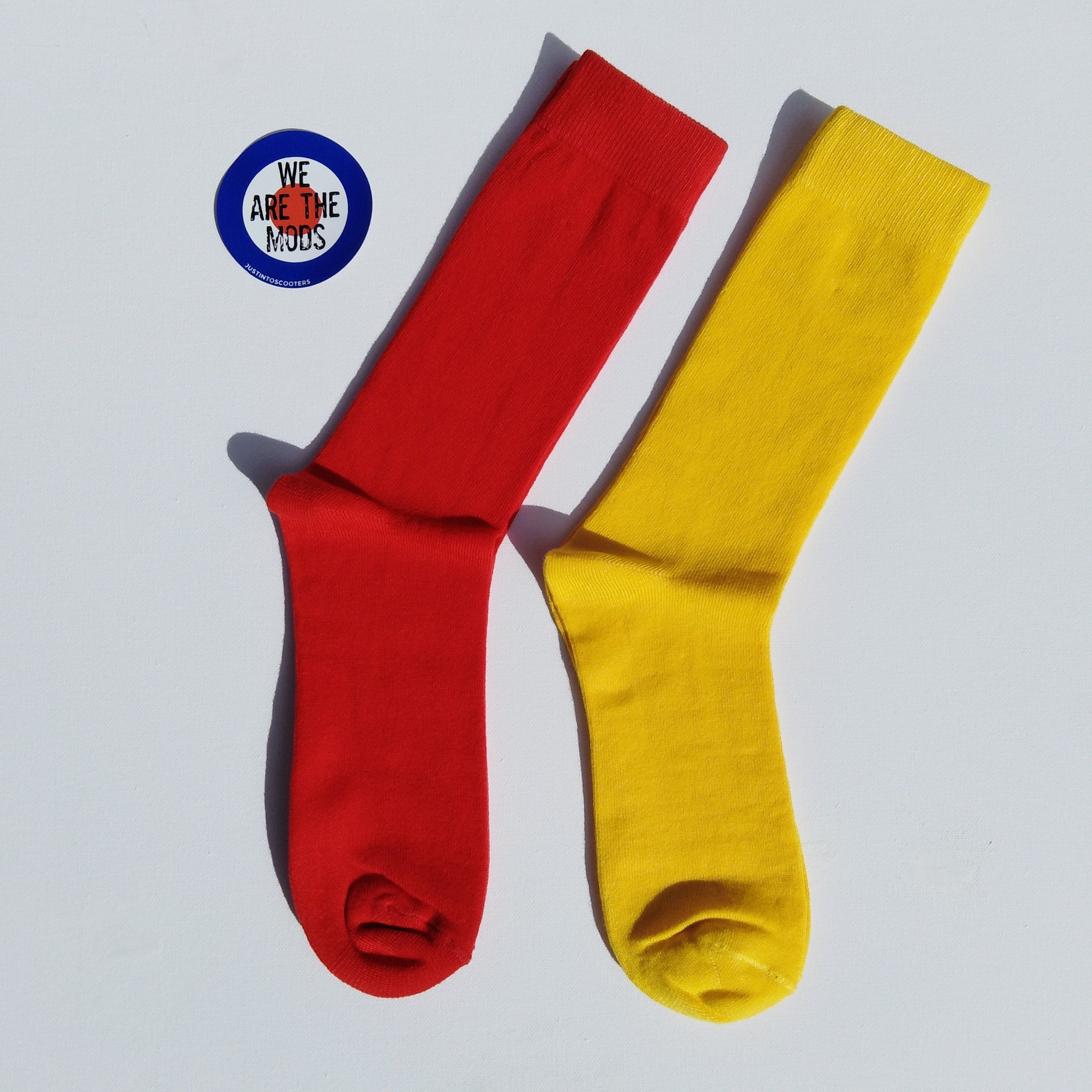 Mod Cotton Socks Skinhead Ska Rock & Roll Red Yellow - Etsy Ireland