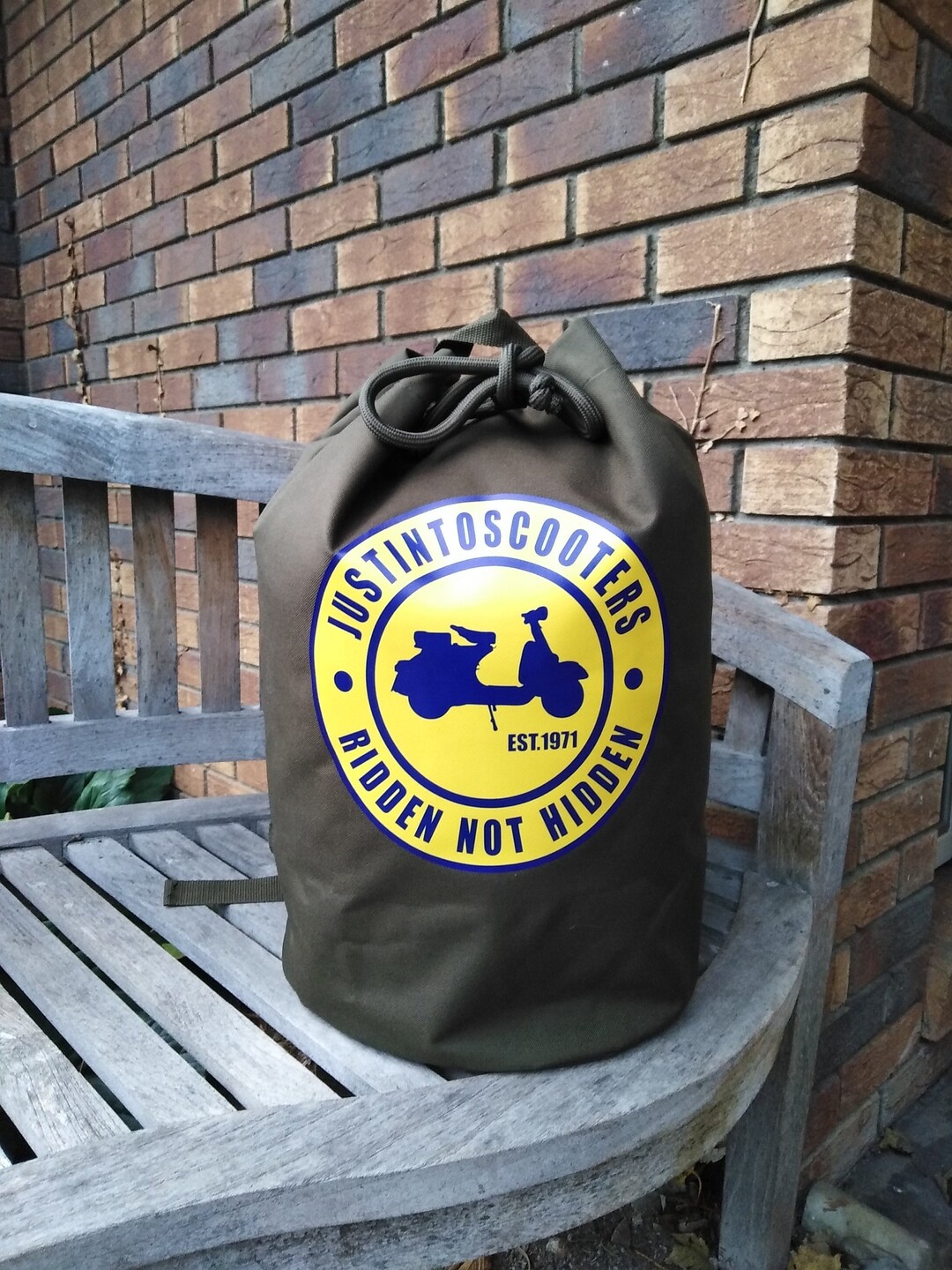 Scooter Rucksack Vespa Bag Drawstring Bag Military Bag - Etsy