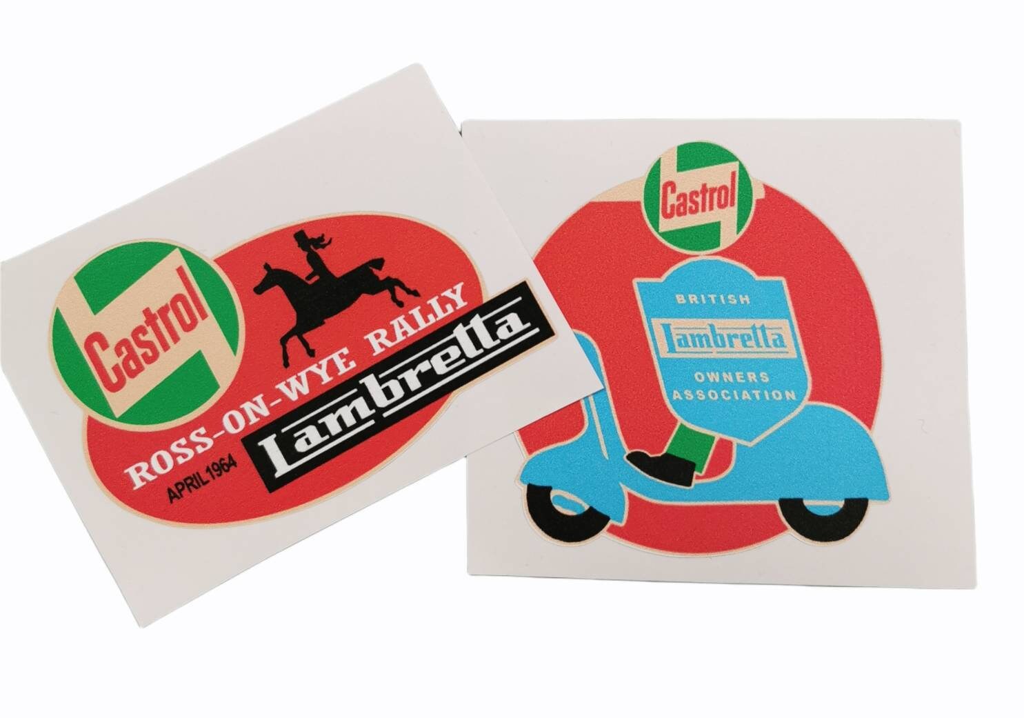 Vintage Retro Castrol Vinyl Stickers Vespa Piaggio | Etsy