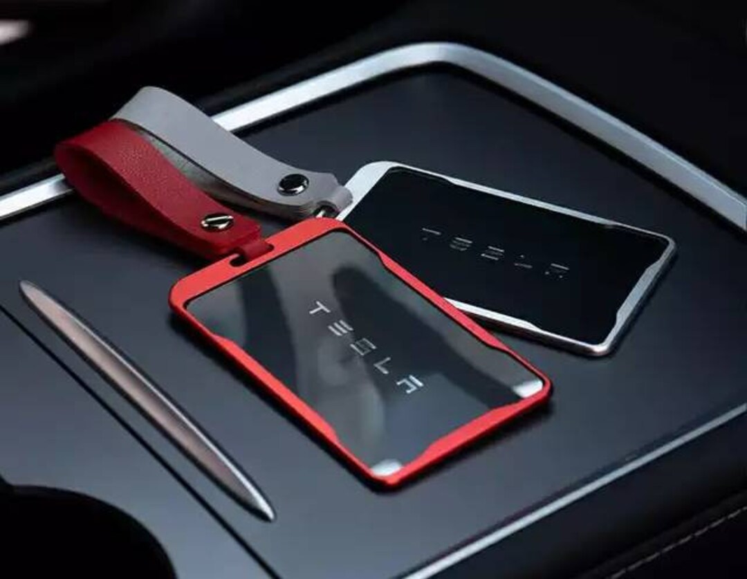 Tesla Aluminium Key Card Holder Leather Luxury Model 3 - Etsy