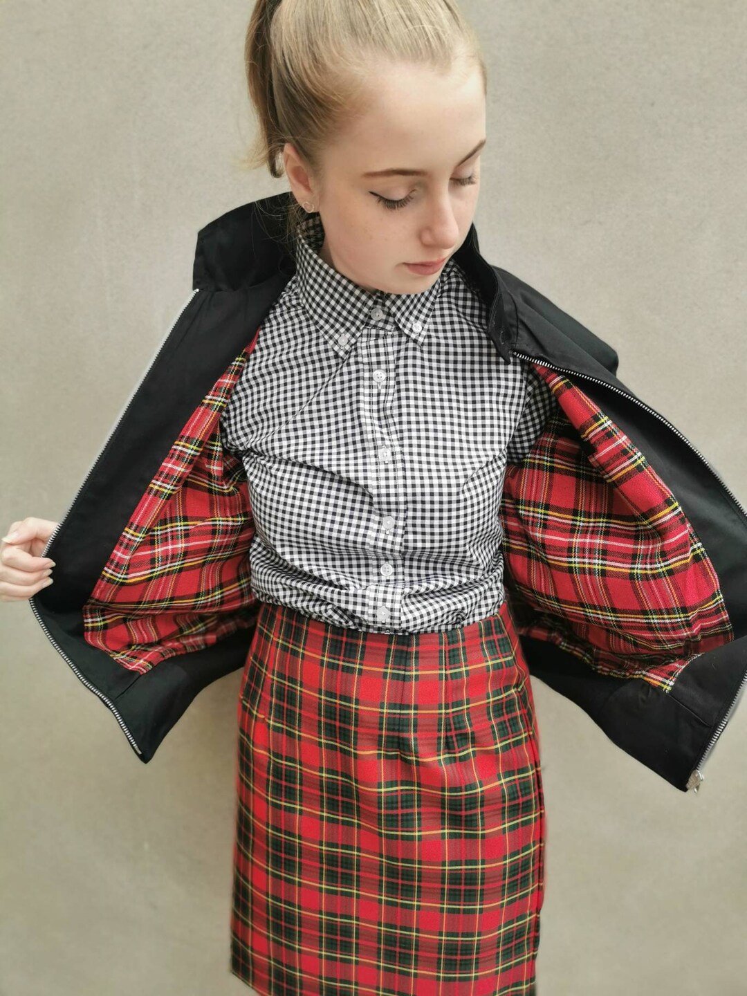 Ladies Harrington Jacket, Mod Culture, Tartan, Tailored, Cotton, Mod ...