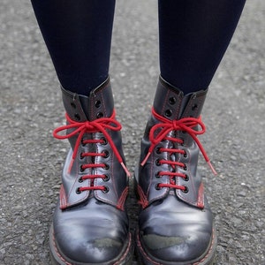 1.4m Dr Marten, Round Woven Laces, Skinhead, Ska, Mod, 2 Tone, Red ...